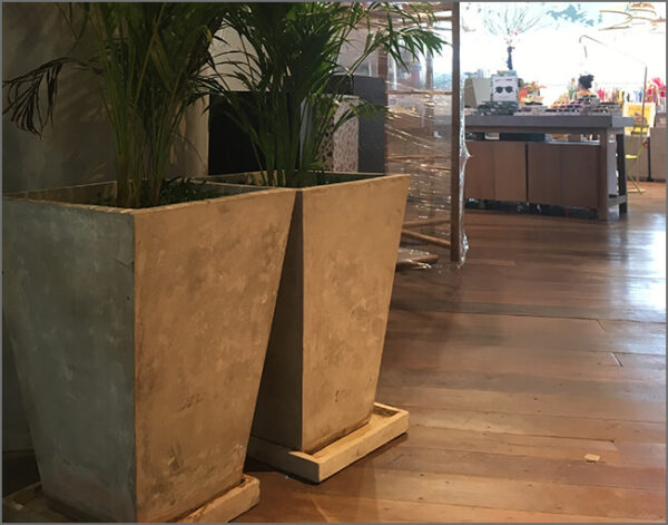 สี่เหลี่ยมคางหมูสูง TALL TRAPEZOID : กระถางปูน Concrete Pot - I-POT ...